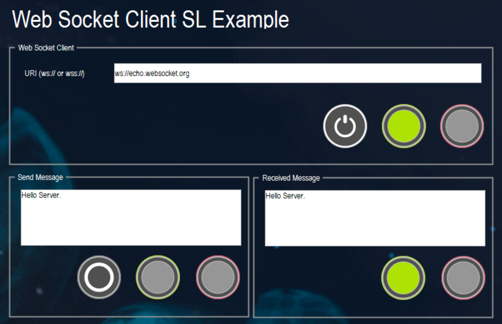 Ejemplo Usando El Web Socket Client Sl Biblioteca 